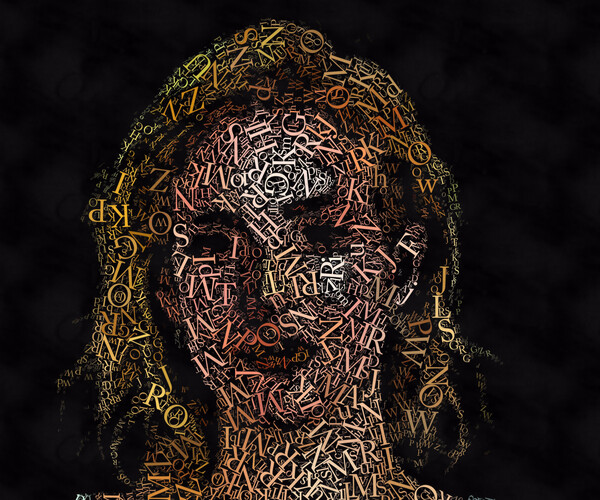 ArtStation - Typography woman portrait | Artworks