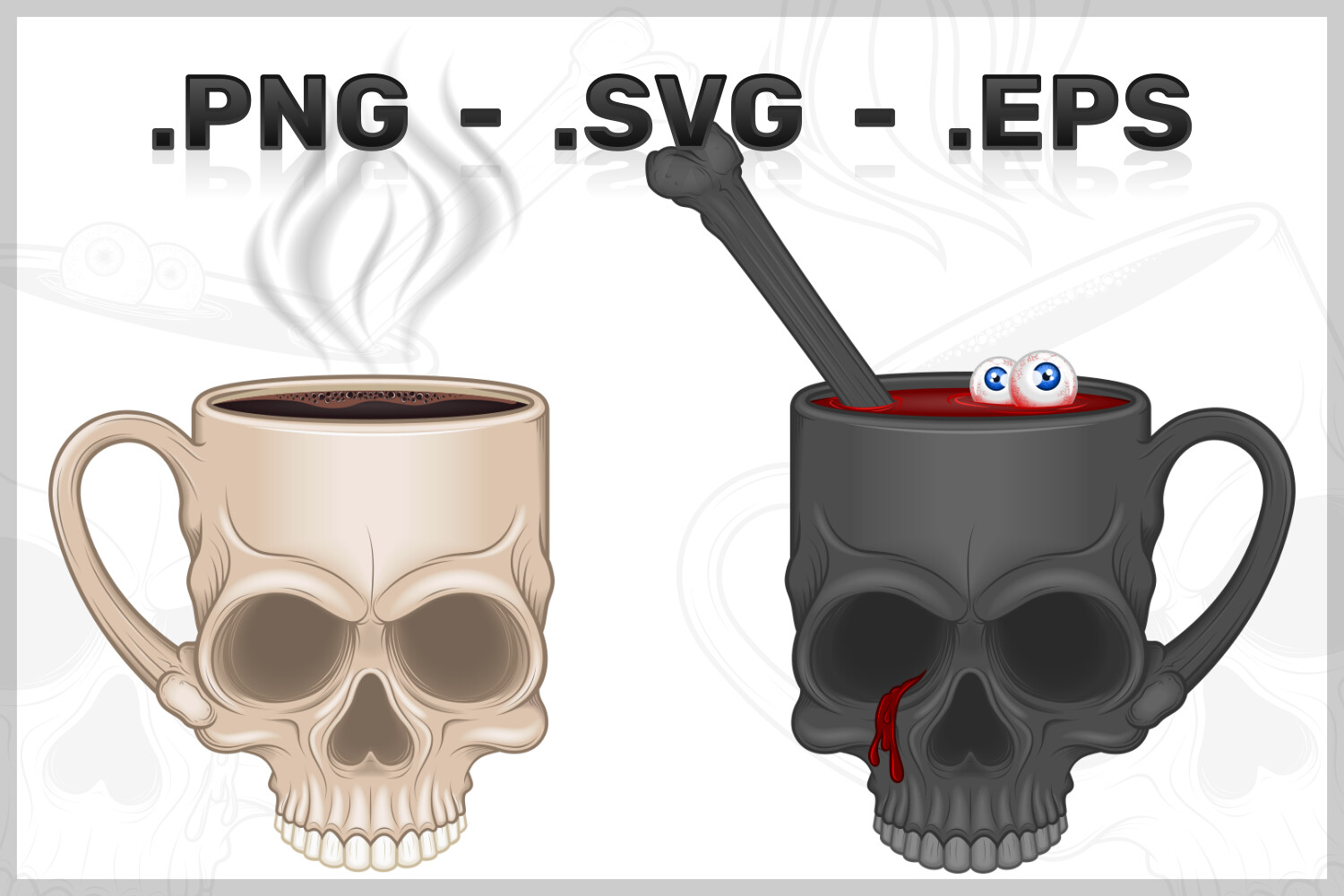 ArtStation - Coffee Cup Shaped Human Skull Vector Design | Artworks