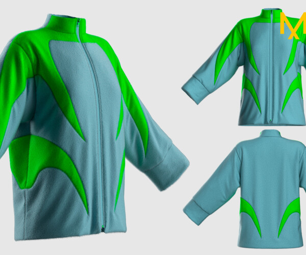 ArtStation - Streetwear Jacket #001 - Clo 3D / Marvelous Designer + OBJ ...