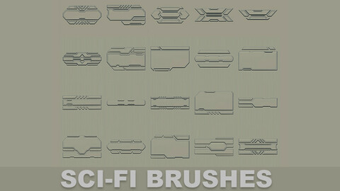 ArtStation - 20 SCI-FI VDM and IMM Brushes Vol. 1 | Brushes