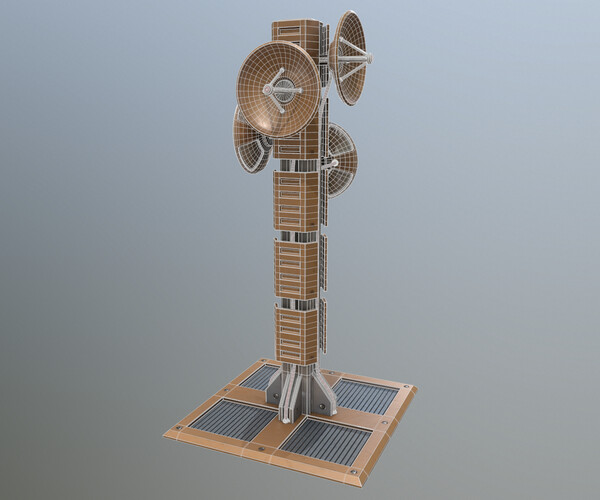 ArtStation - Sci Fi Communications Tower | Game Assets