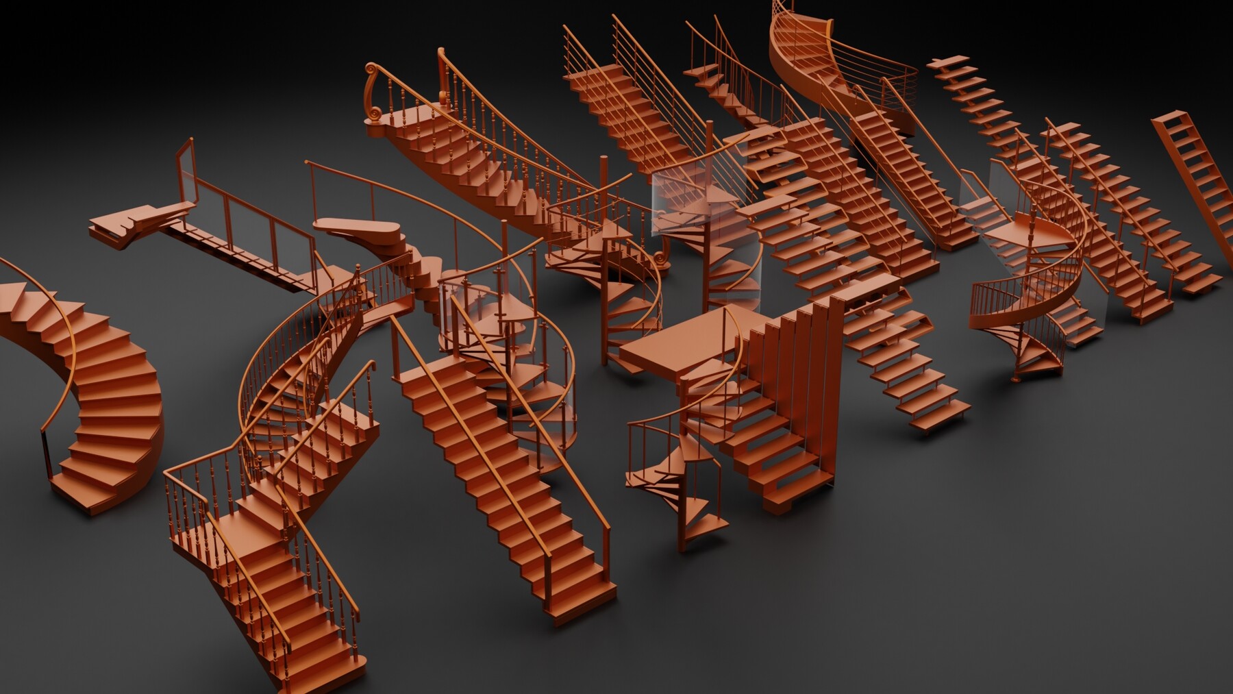 ArtStation - 3D Stairs Kitbash | Resources