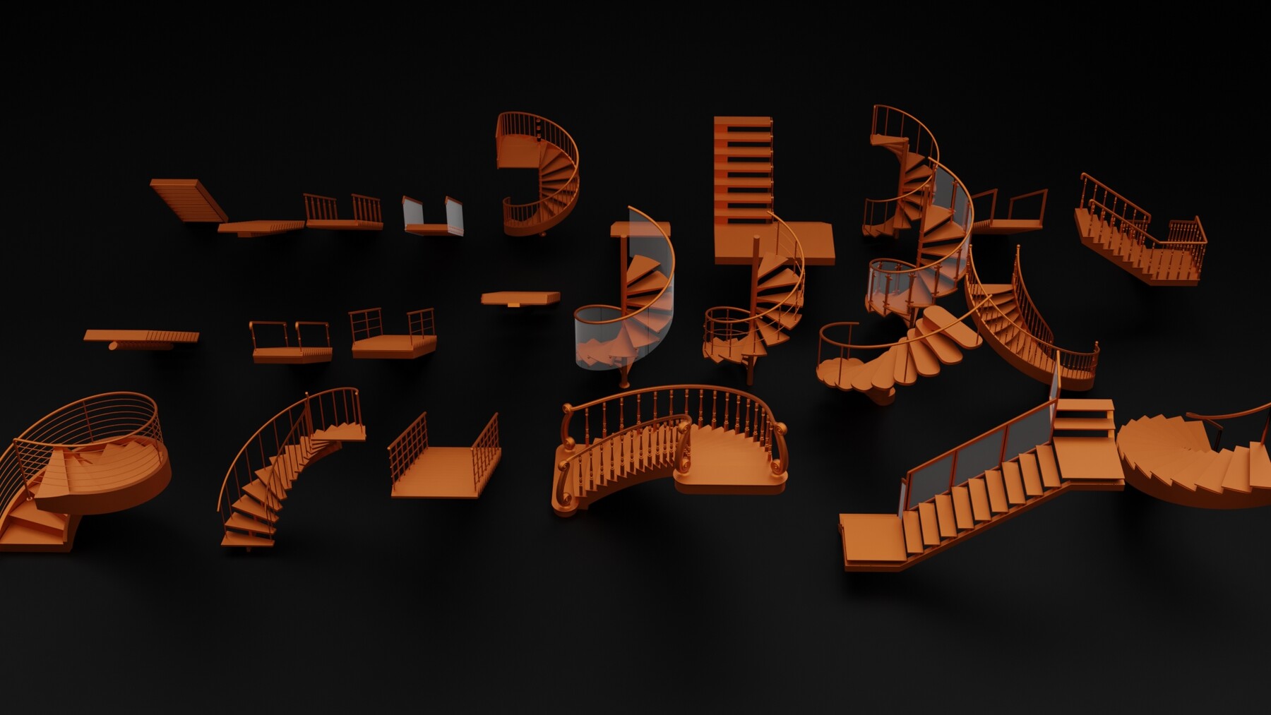 ArtStation - 3D Stairs Kitbash | Resources