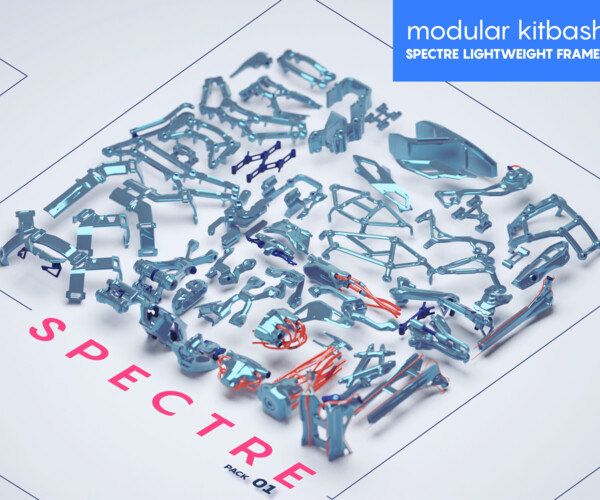 ArtStation - MECH KITBASH: LIGHTWEIGHT FRAME SYSTEM - SPECTRE Kitbash ...