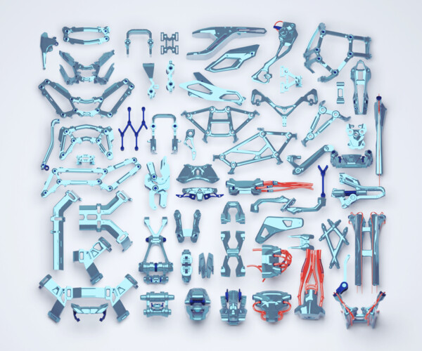 ArtStation - MECH KITBASH: LIGHTWEIGHT FRAME SYSTEM - SPECTRE Kitbash ...