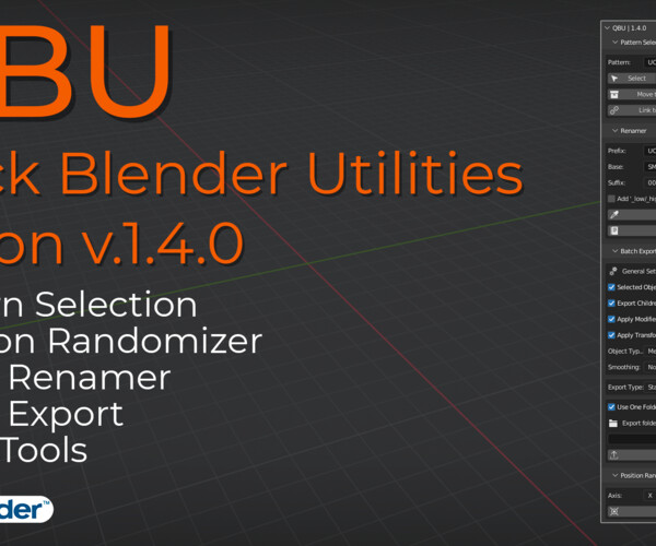 ArtStation - QBU Addon - Quick Blender Utilities | Resources