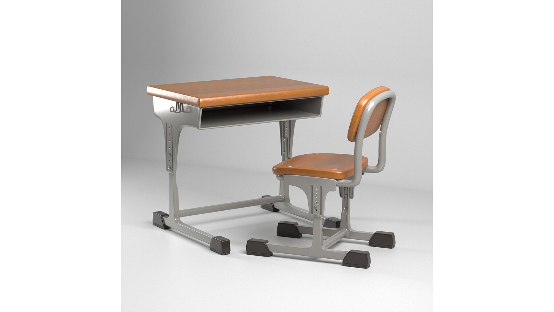 ArtStation - School Desk and Chair | Game Assets