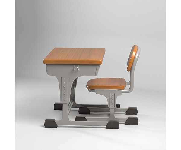 ArtStation - School Desk and Chair | Game Assets