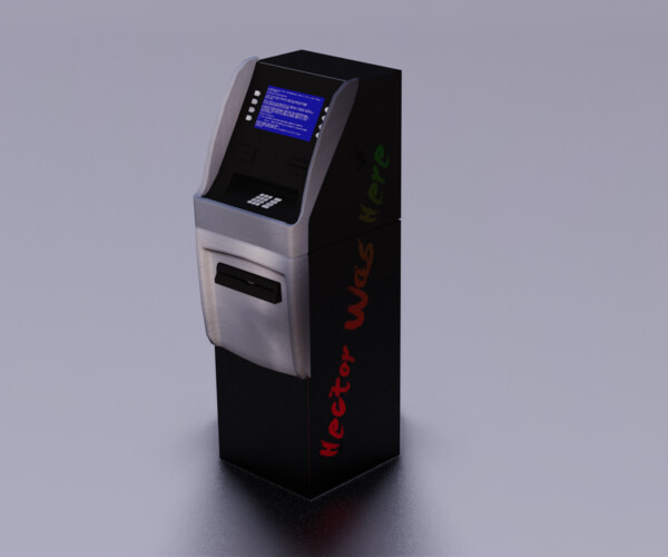 ArtStation - ATM MACHINE GAME READY LOW POLY | Game Assets