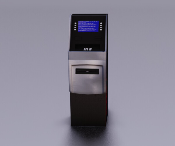 ArtStation - ATM MACHINE GAME READY LOW POLY | Game Assets
