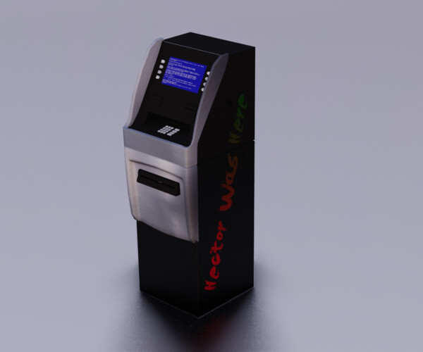 ArtStation - ATM MACHINE GAME READY LOW POLY | Game Assets
