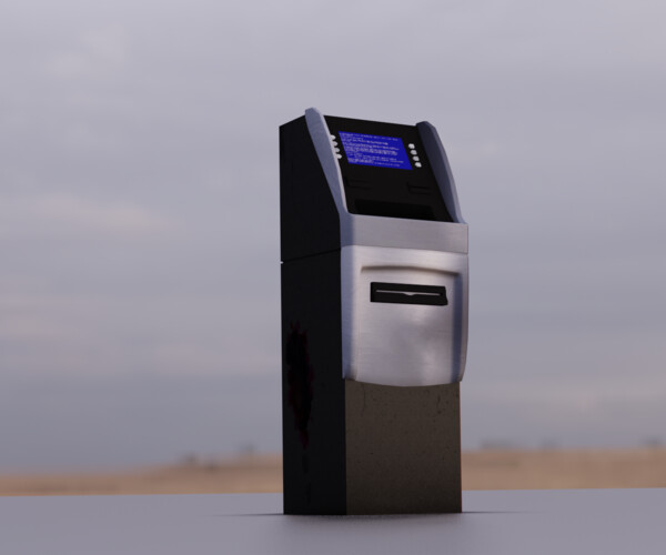 ArtStation - ATM MACHINE GAME READY LOW POLY | Game Assets
