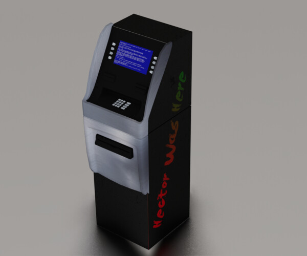 ArtStation - ATM MACHINE GAME READY LOW POLY | Game Assets