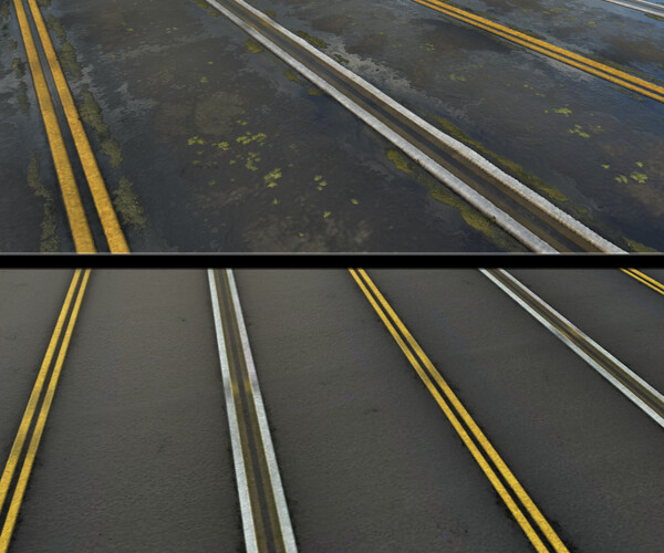 ArtStation - Road Materials Vol. 1 | Game Assets