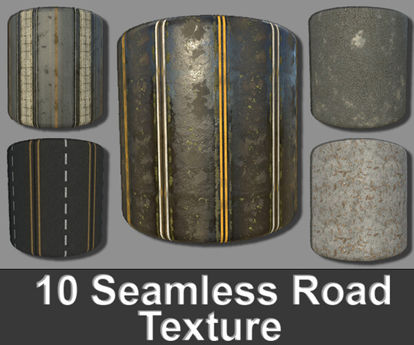 ArtStation - Road Materials Vol. 1 | Game Assets
