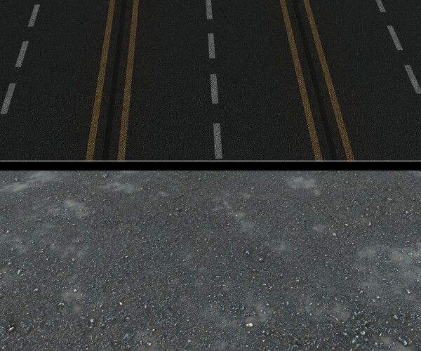 ArtStation - Road Materials Vol. 1 | Game Assets