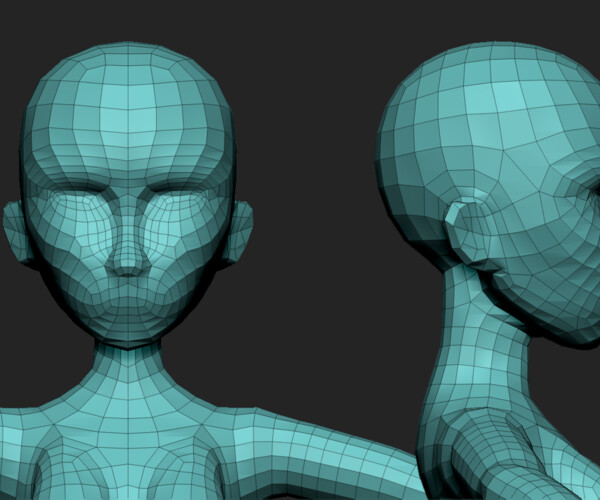 ArtStation - Cartoon female base mesh | Resources