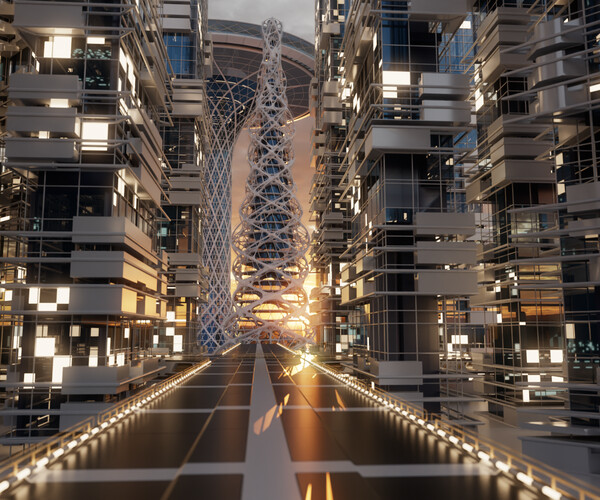 ArtStation - Futuristic Skyscraper Generators HDA | Resources