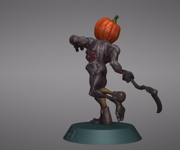 ArtStation - Humanoid Pumpkin Undead Pose 06 3D print model | Resources