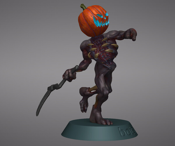ArtStation - Humanoid Pumpkin Undead Pose 06 3D print model | Resources