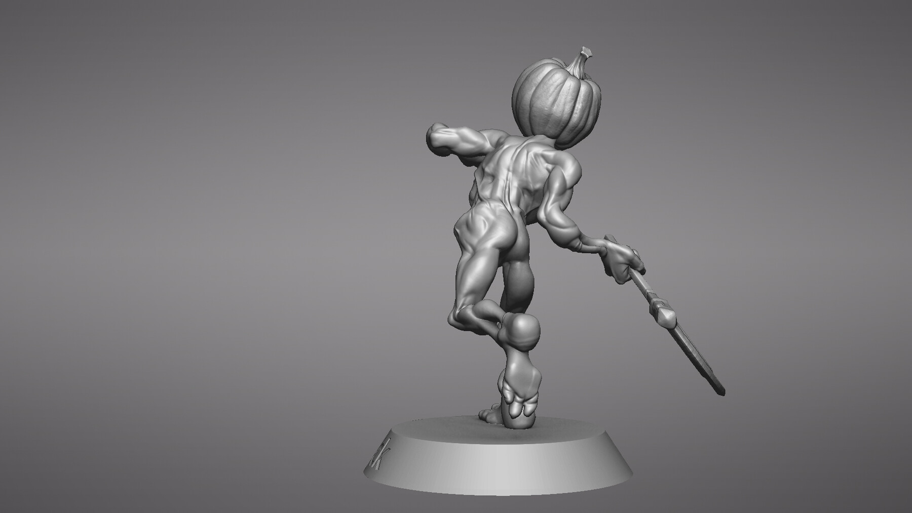 ArtStation - Humanoid Pumpkin Undead Pose 06 3D print model | Resources
