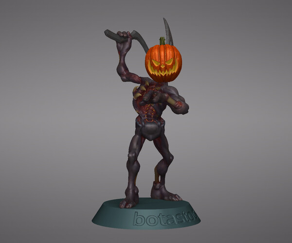 ArtStation - Humanoid Pumpkin Undead Pose 07 3D print model | Resources