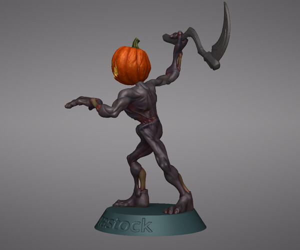 ArtStation - Humanoid Pumpkin Undead Pose 07 3D print model | Resources