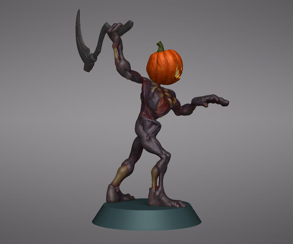 ArtStation - Humanoid Pumpkin Undead Pose 07 3D print model | Resources