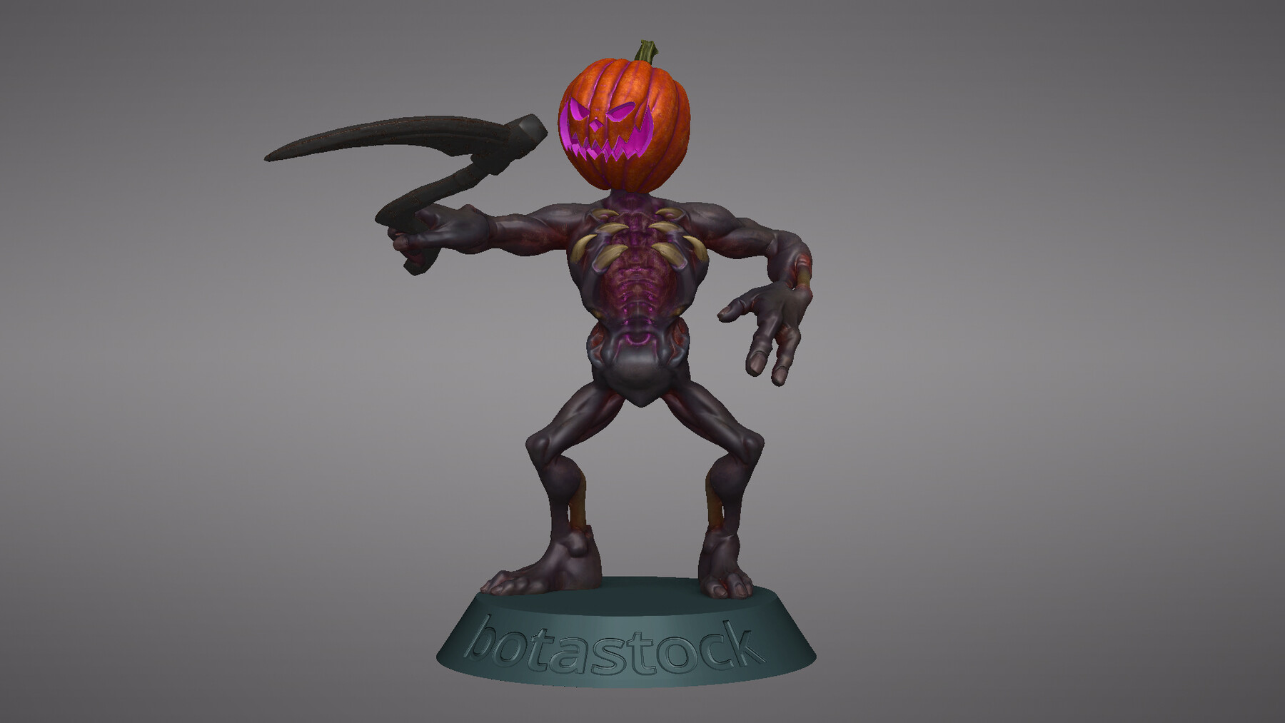 ArtStation - Humanoid Pumpkin Undead Pose 08 3D print model | Resources