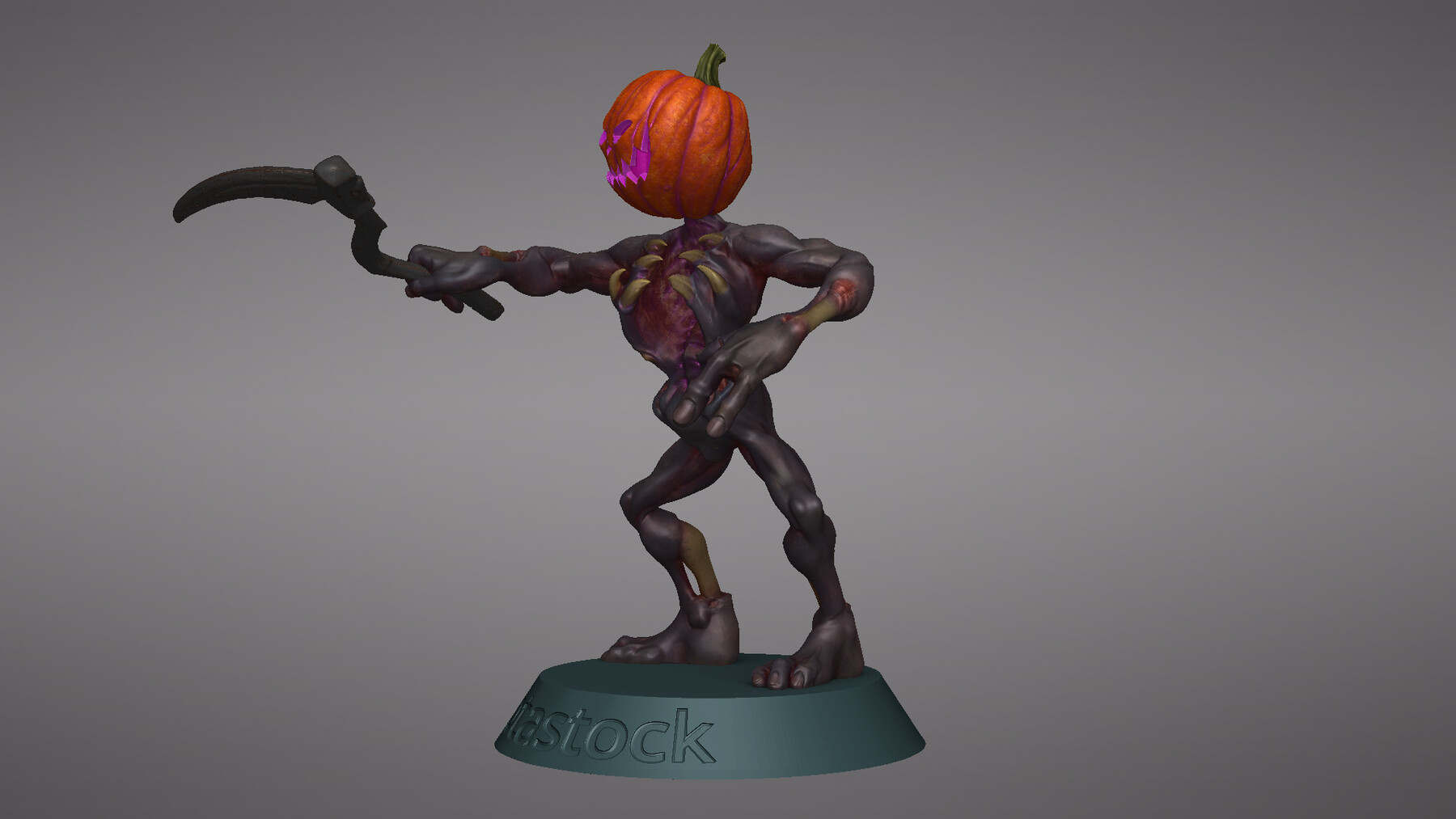 ArtStation - Humanoid Pumpkin Undead Pose 08 3D print model | Resources