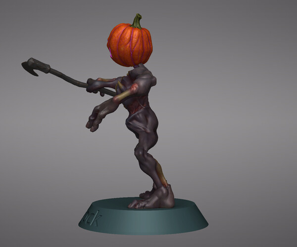 ArtStation - Humanoid Pumpkin Undead Pose 08 3D print model | Resources