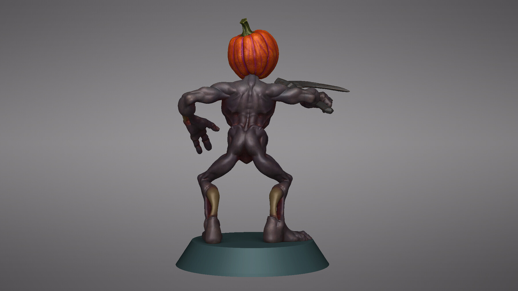 ArtStation - Humanoid Pumpkin Undead Pose 08 3D print model | Resources