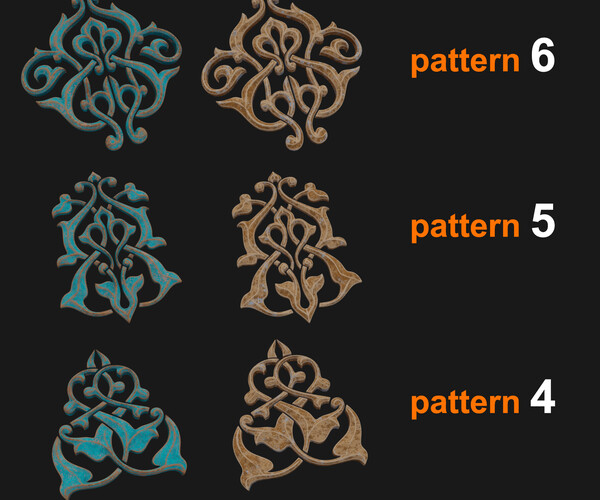 ArtStation - 15 Persian pattern 3D models | Resources