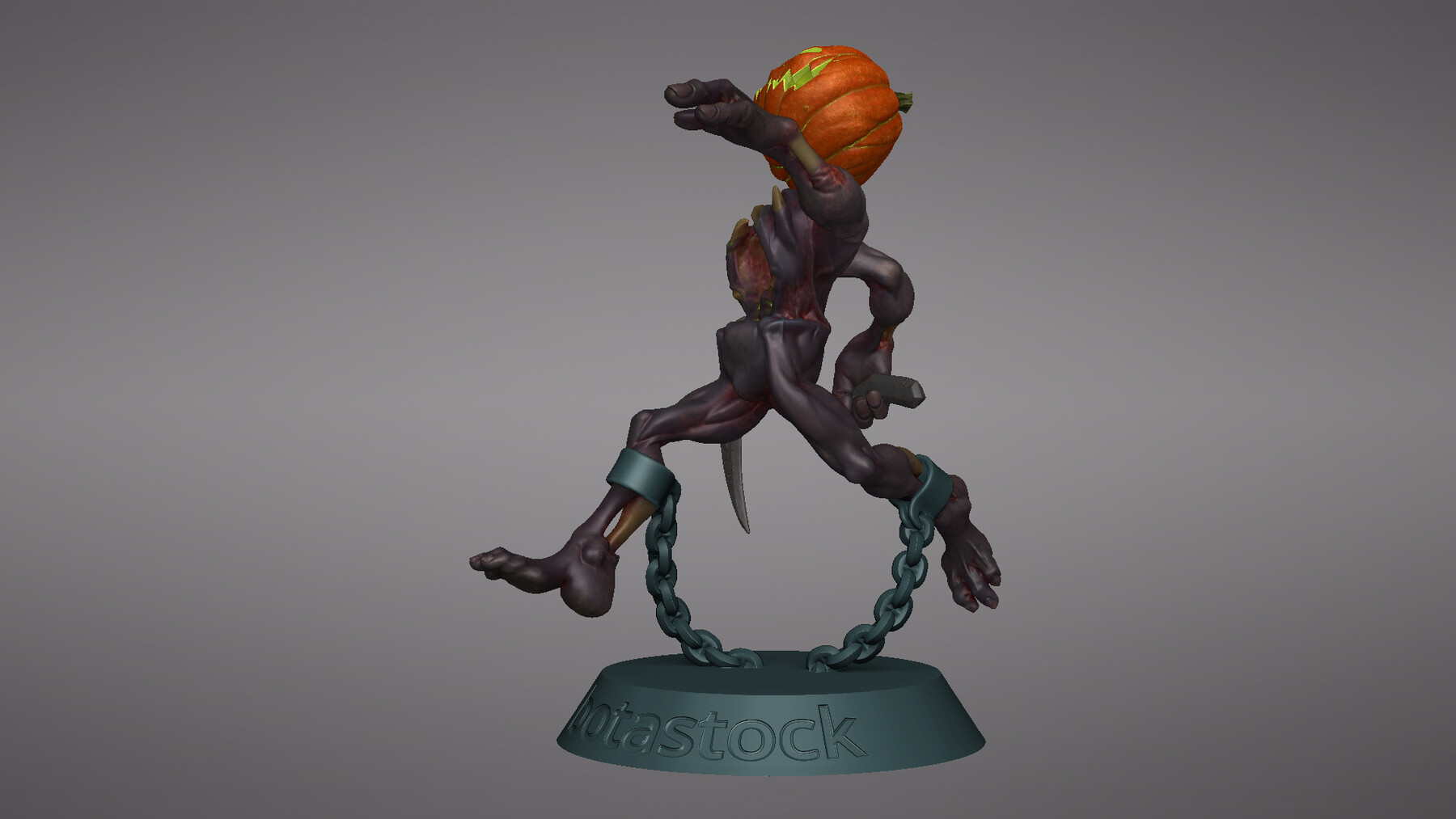 ArtStation - Humanoid Pumpkin Undead Pose 09 3D print model | Resources
