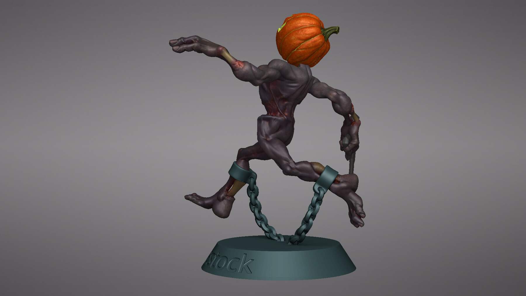ArtStation - Humanoid Pumpkin Undead Pose 09 3D print model | Resources