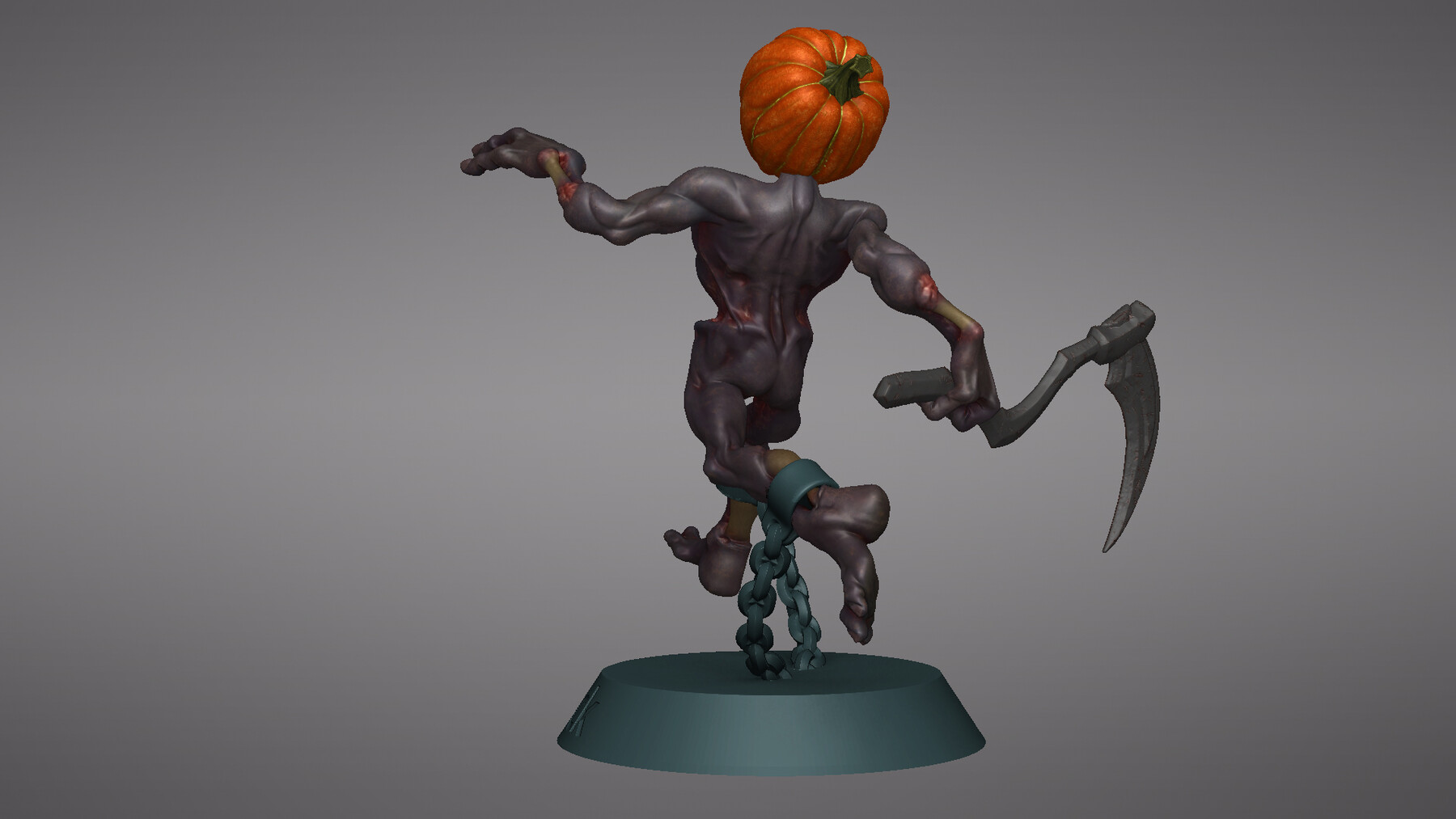 ArtStation - Humanoid Pumpkin Undead Pose 09 3D print model | Resources