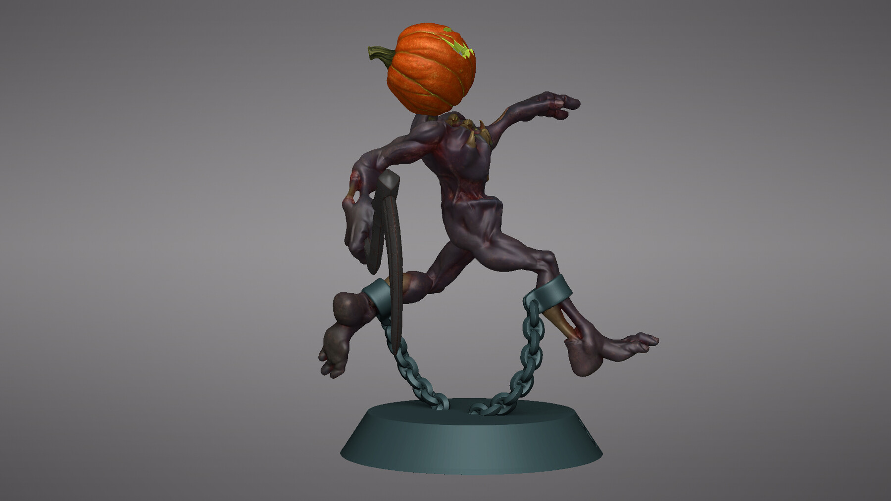 ArtStation - Humanoid Pumpkin Undead Pose 09 3D print model | Resources