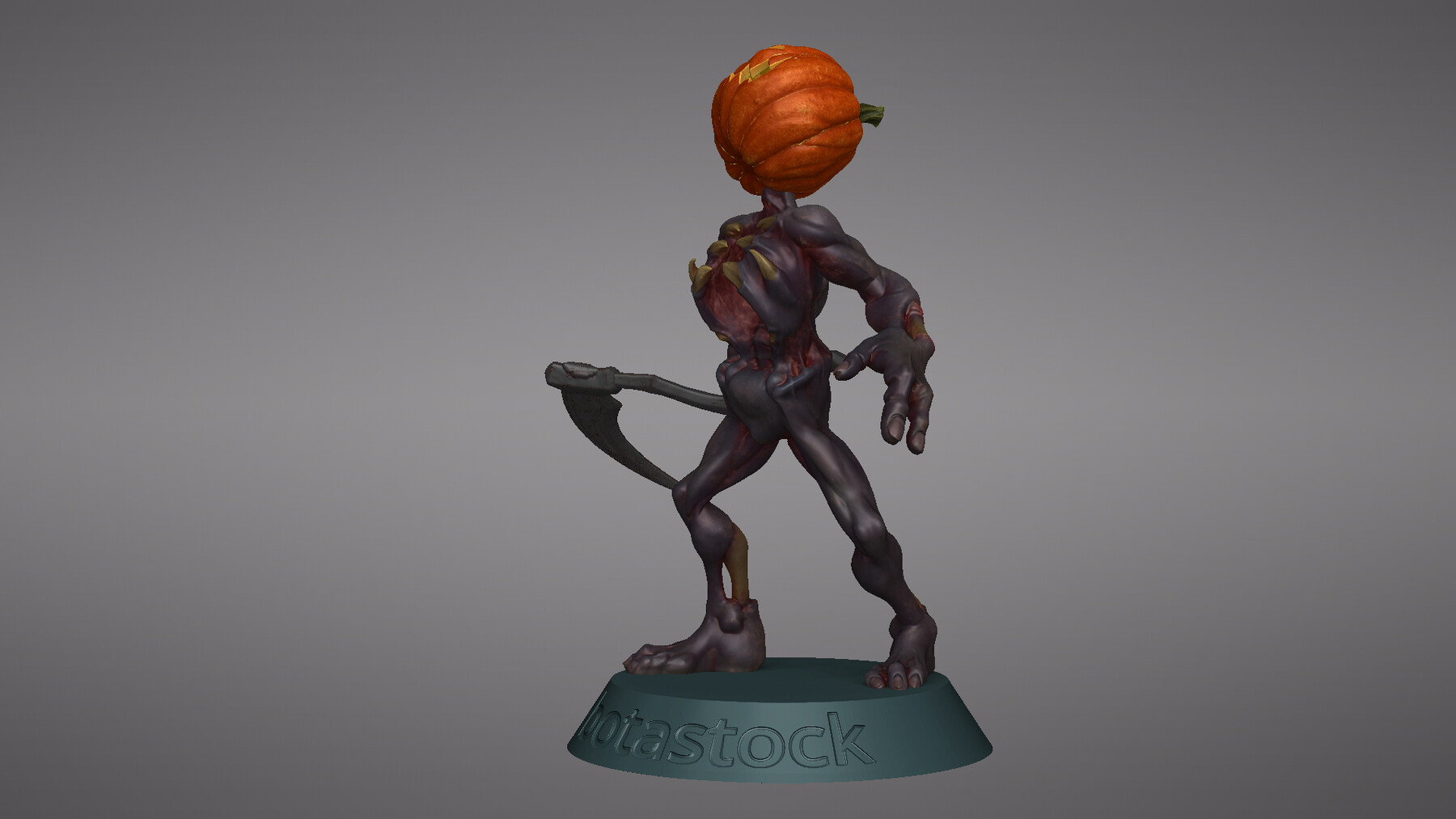 ArtStation - Humanoid Pumpkin Undead Pose 10 3D print model | Resources