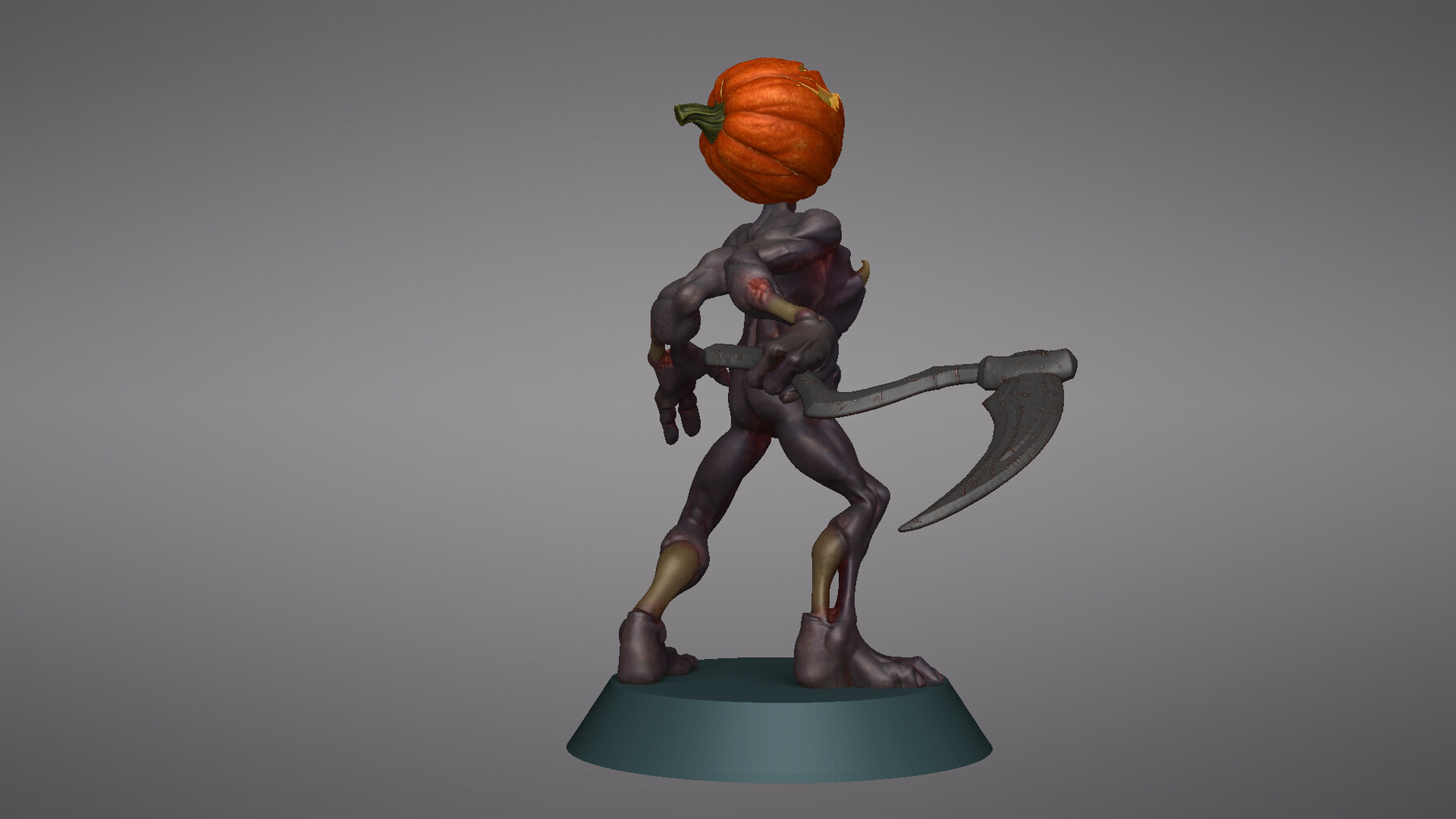 ArtStation - Humanoid Pumpkin Undead Pose 10 3D print model | Resources