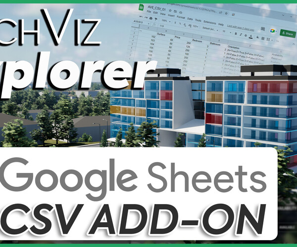 Artstation Archviz Explorer Google Sheets Csv Runtime Datatable