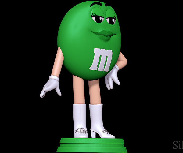 ArtStation - Ms. Green - M&M´S 3D print model | Resources