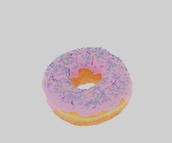 ArtStation - Vanilla Donut 3D Model - Textures & Animations | Resources