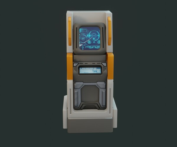 ArtStation - Sci-Fi Computer - Game Ready - PBR | Game Assets
