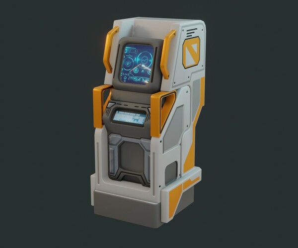 ArtStation - Sci-Fi Computer - Game Ready - PBR | Game Assets