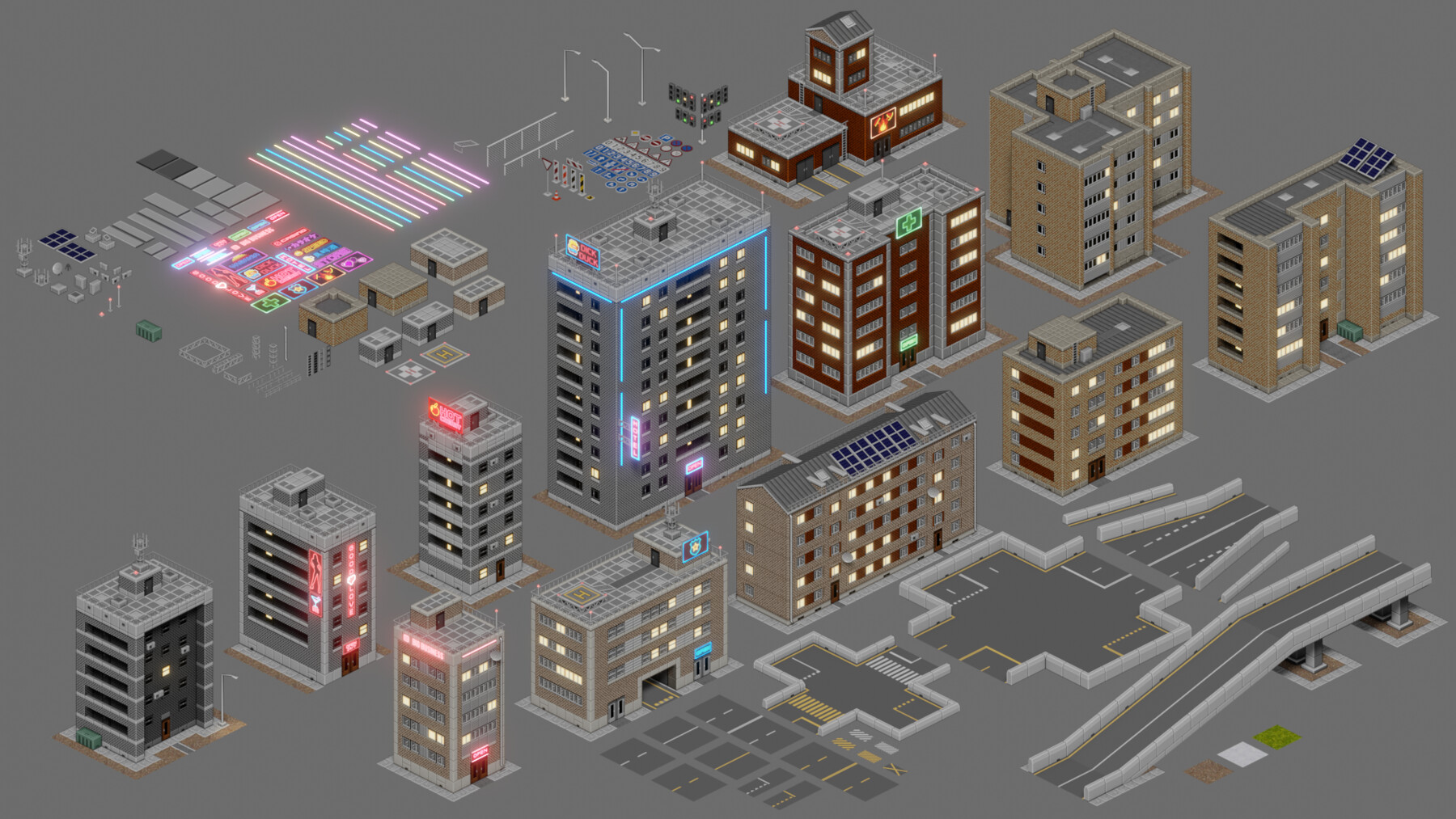 ArtStation - Game City Asset Pack | Game Assets