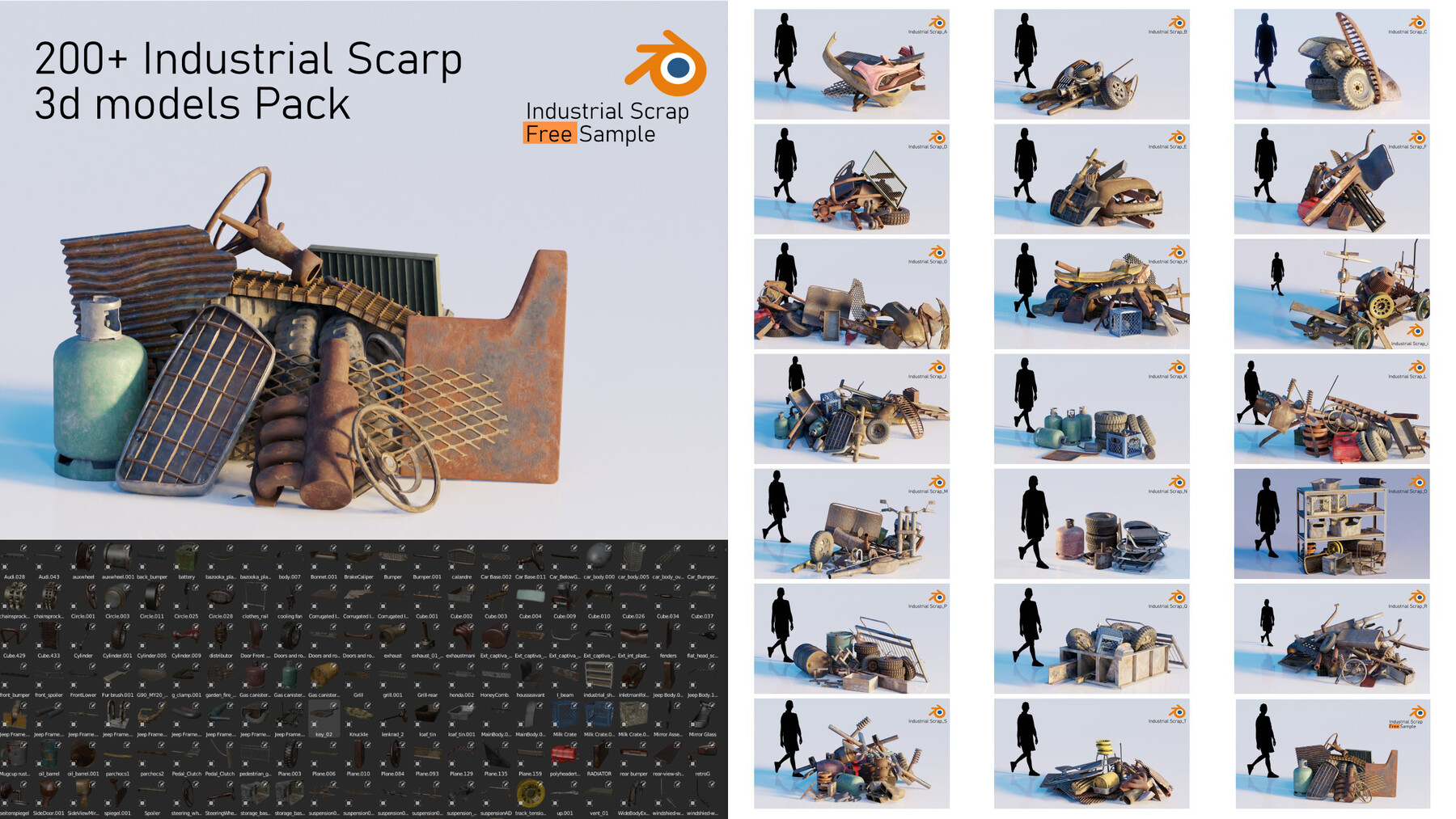 ArtStation - 200+ Industrial Debris Scrap Trash Assets Pack | Resources