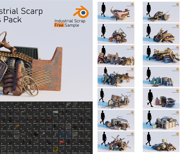 ArtStation - 200+ Industrial Debris Scrap Trash Assets Pack | Resources