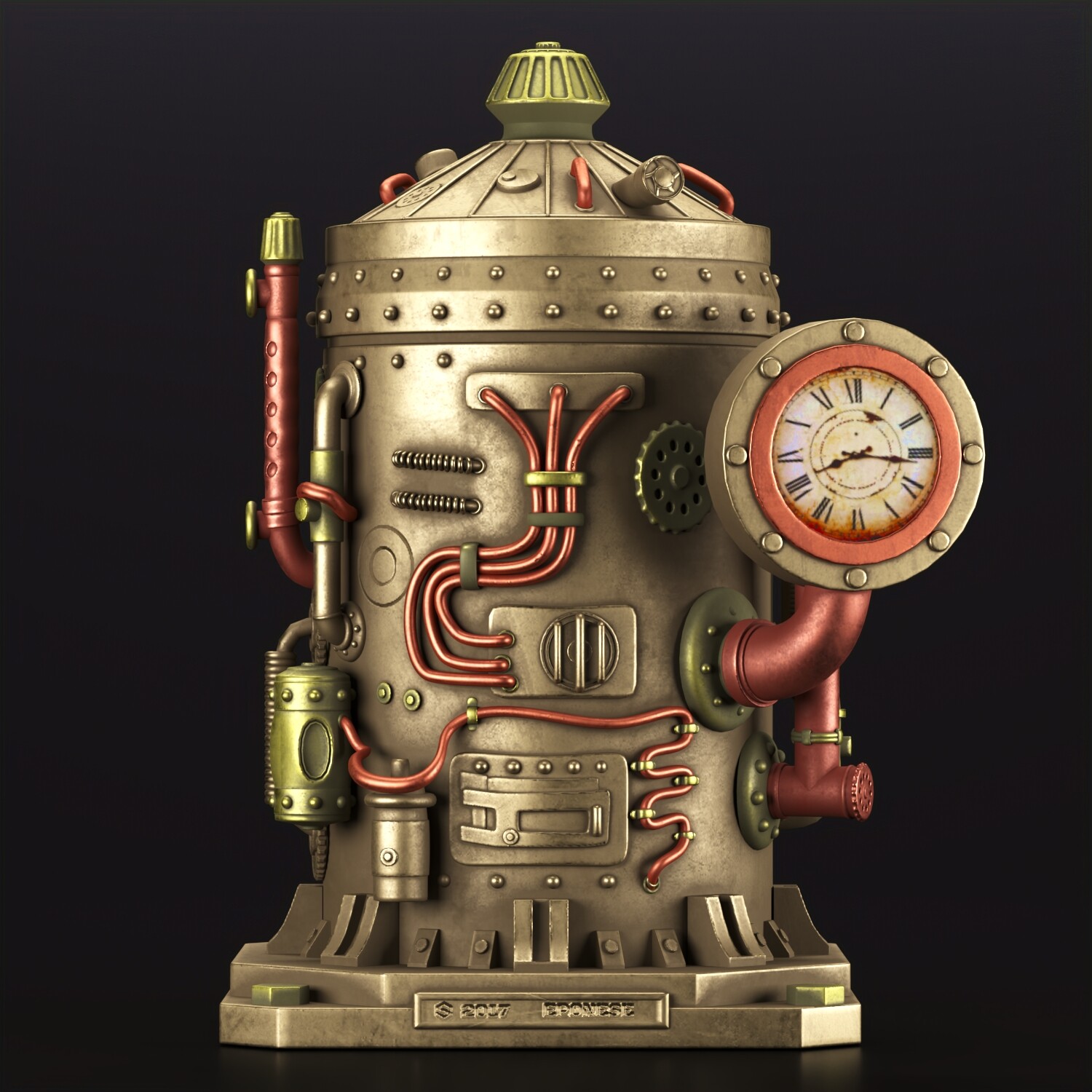ArtStation - Time Displacement Capsule Clock and Pen Pot Figurine home ...