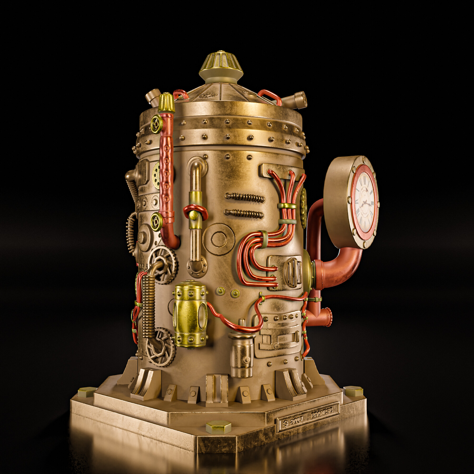 ArtStation - Time Displacement Capsule Clock and Pen Pot Figurine home ...