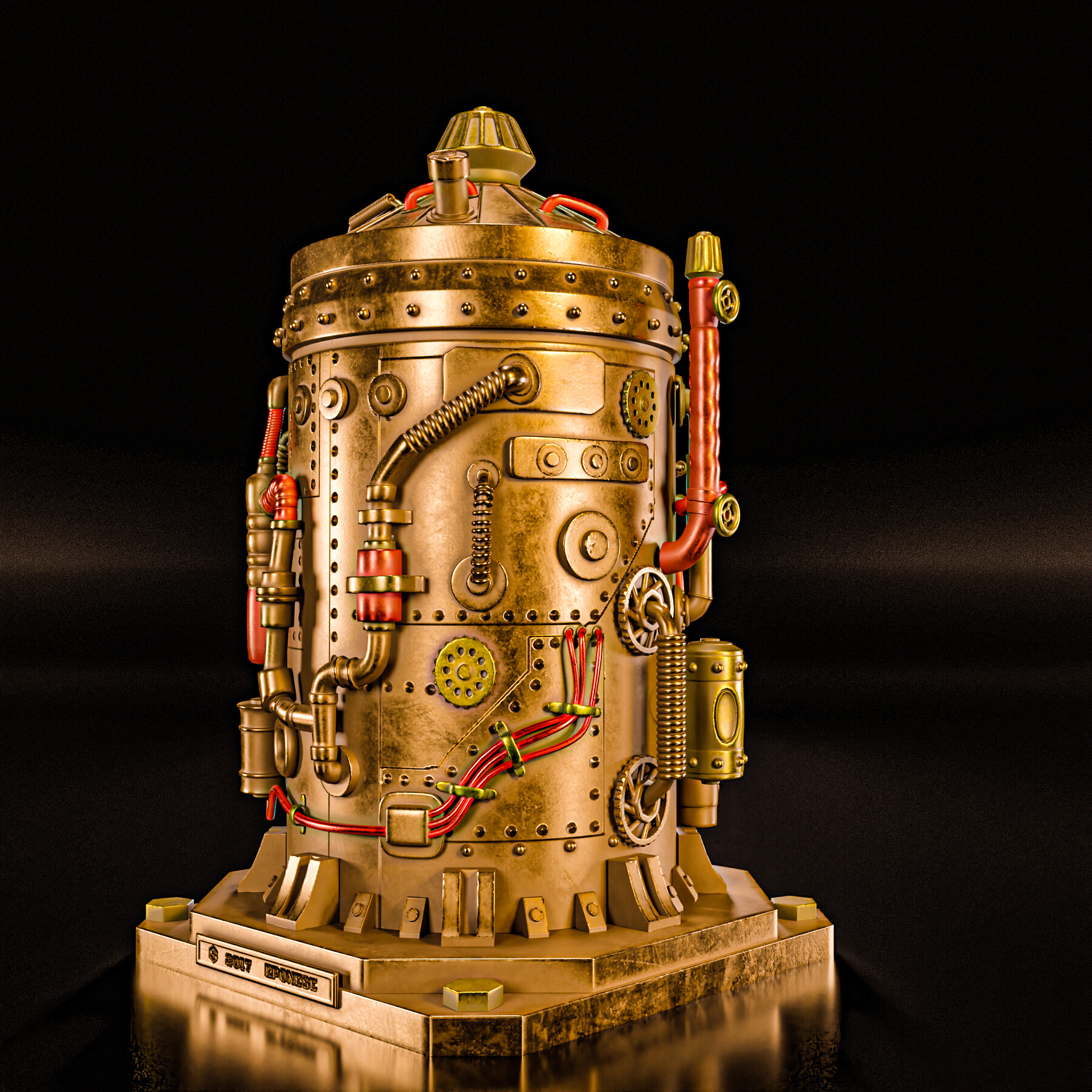 ArtStation - Time Displacement Capsule Clock and Pen Pot Figurine home ...
